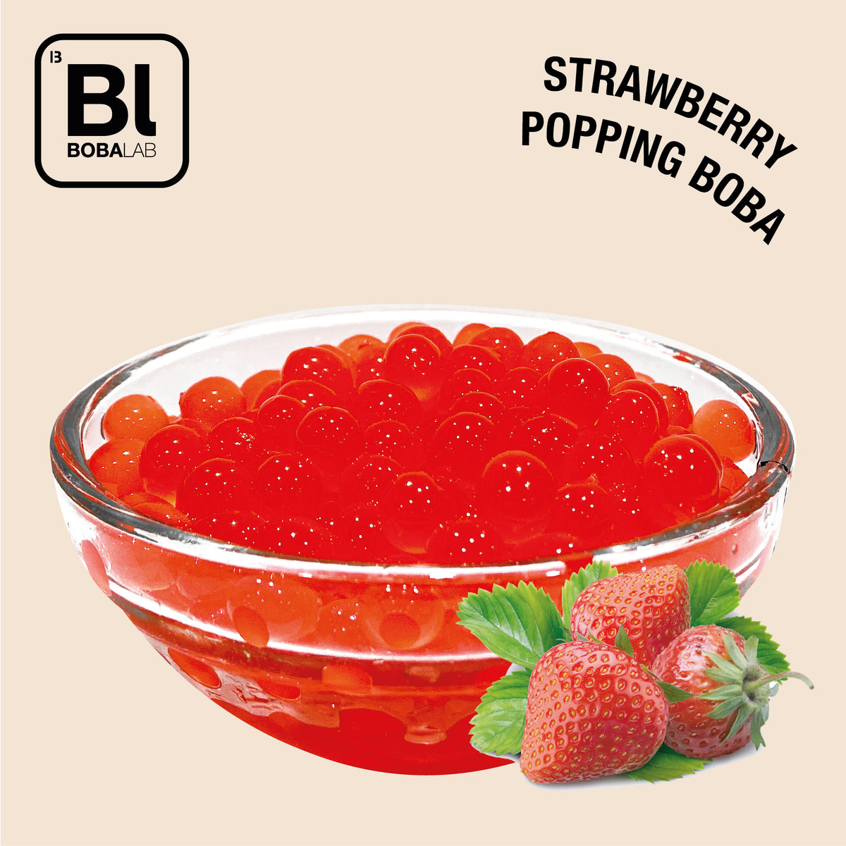 Strawberry Popping Bubbles 3.2kg/tub – Boba Lab